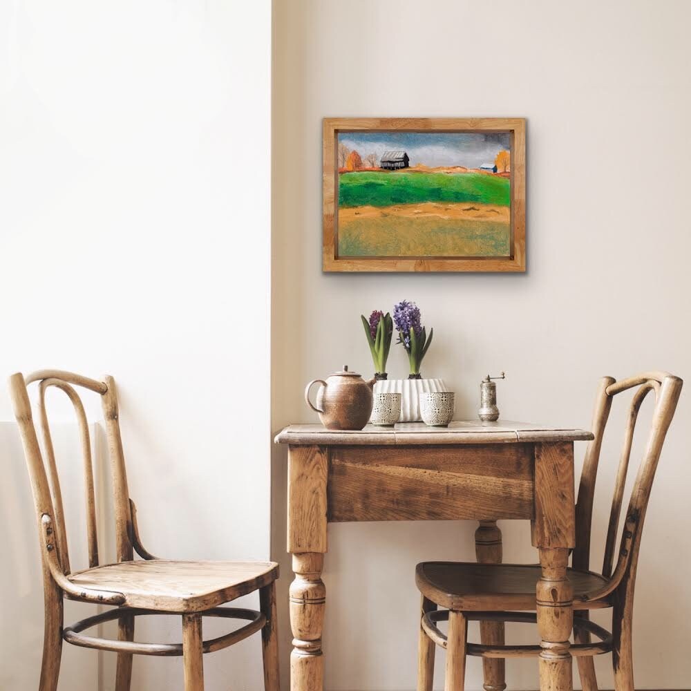 Warminster Barnyard Oil Pastel Fine Art Print - Etsy