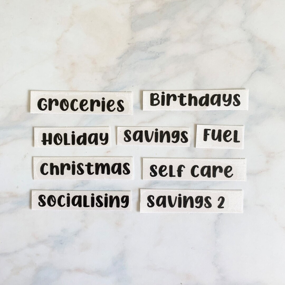 Budget Planner Labels Any 10 Words Budget Saving Budget Stickers Budget ...