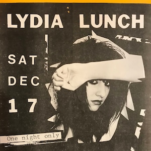 Lydia Lunch Original Flyer 1983 Vintage - Etsy