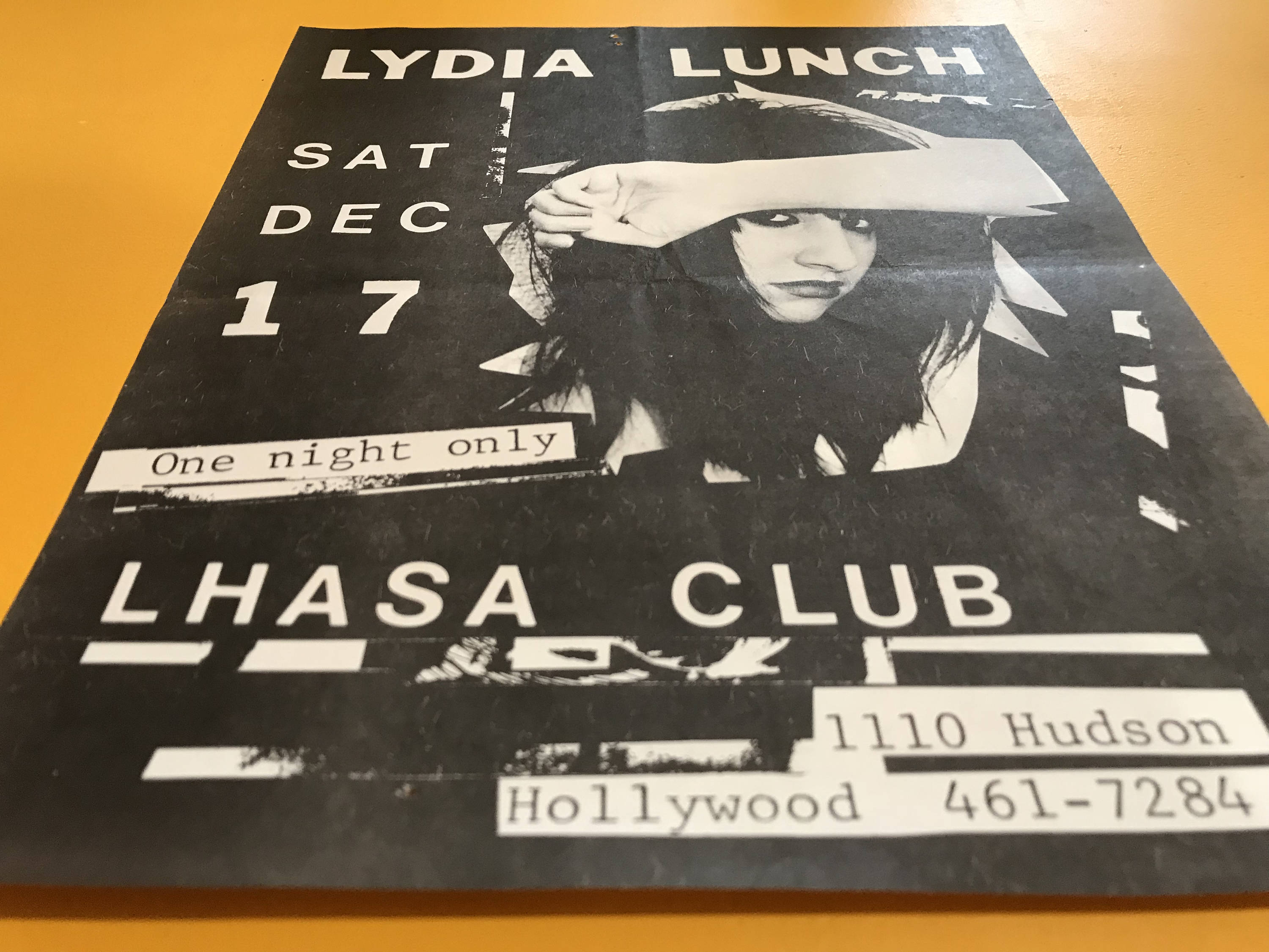Lydia Lunch Original Flyer 1983 Vintage - Etsy