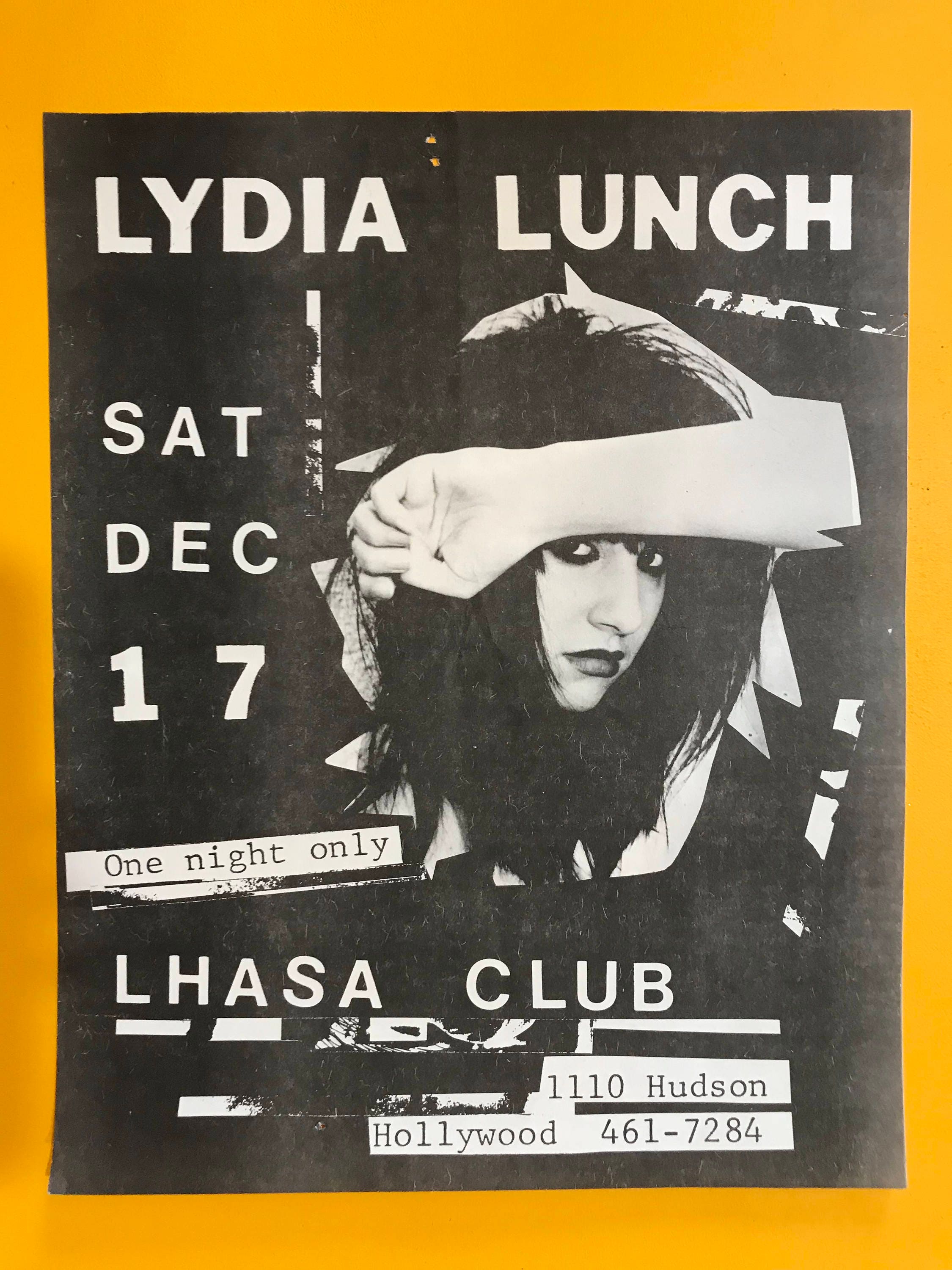 Lydia Lunch Original Flyer 1983 Vintage - Etsy