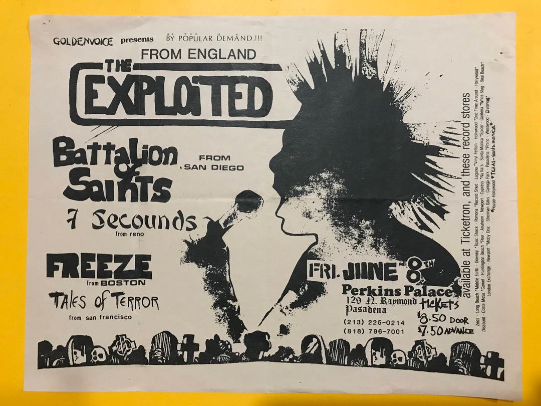 The Exploited Original Flyer 1984 Vintage - Etsy