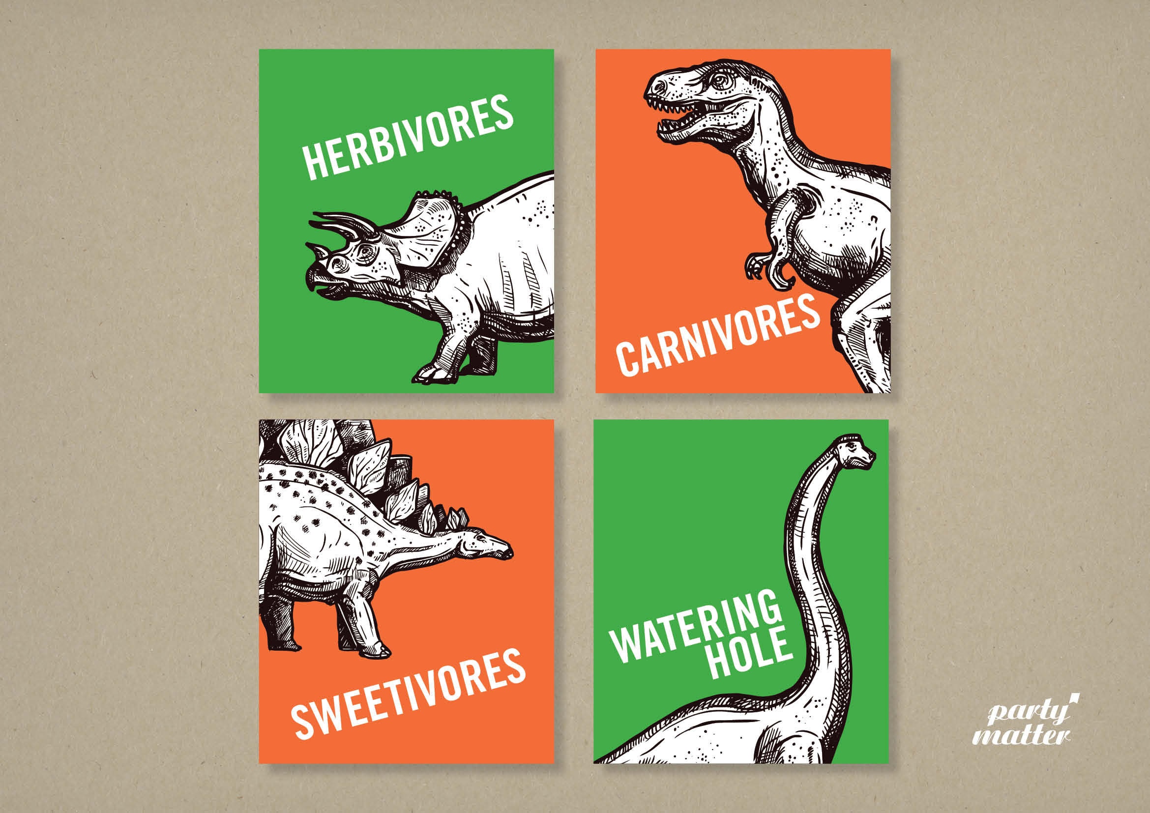 Dinosaur Party Signs - Etsy