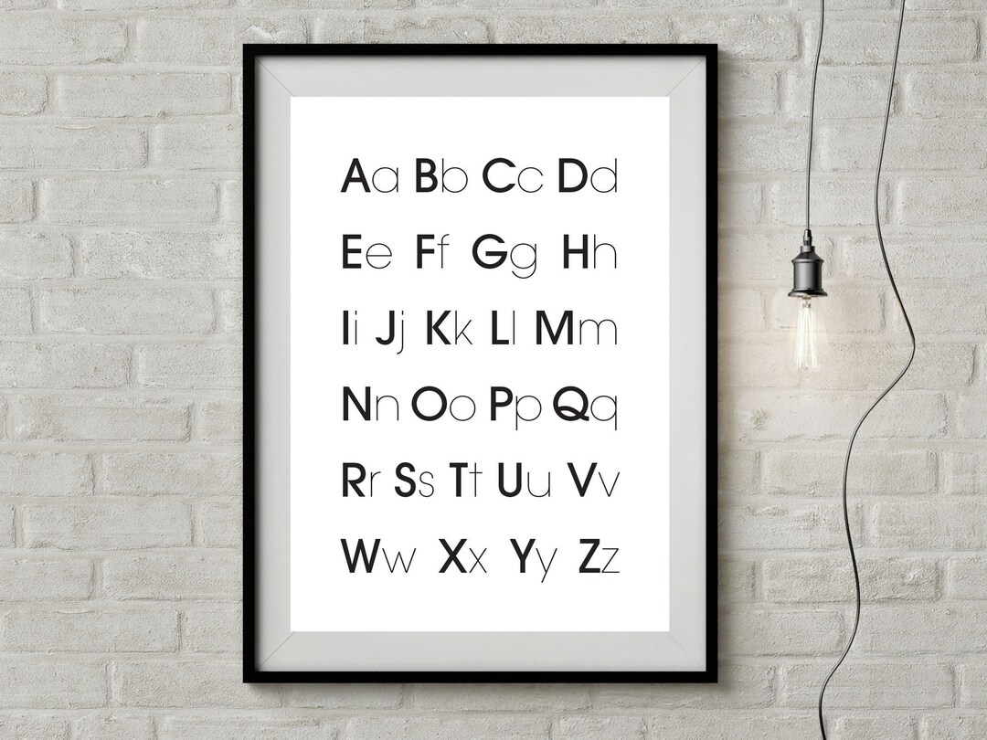 Modern Alphabet Poster Printable : Uppercase and Lowercase - Etsy Australia