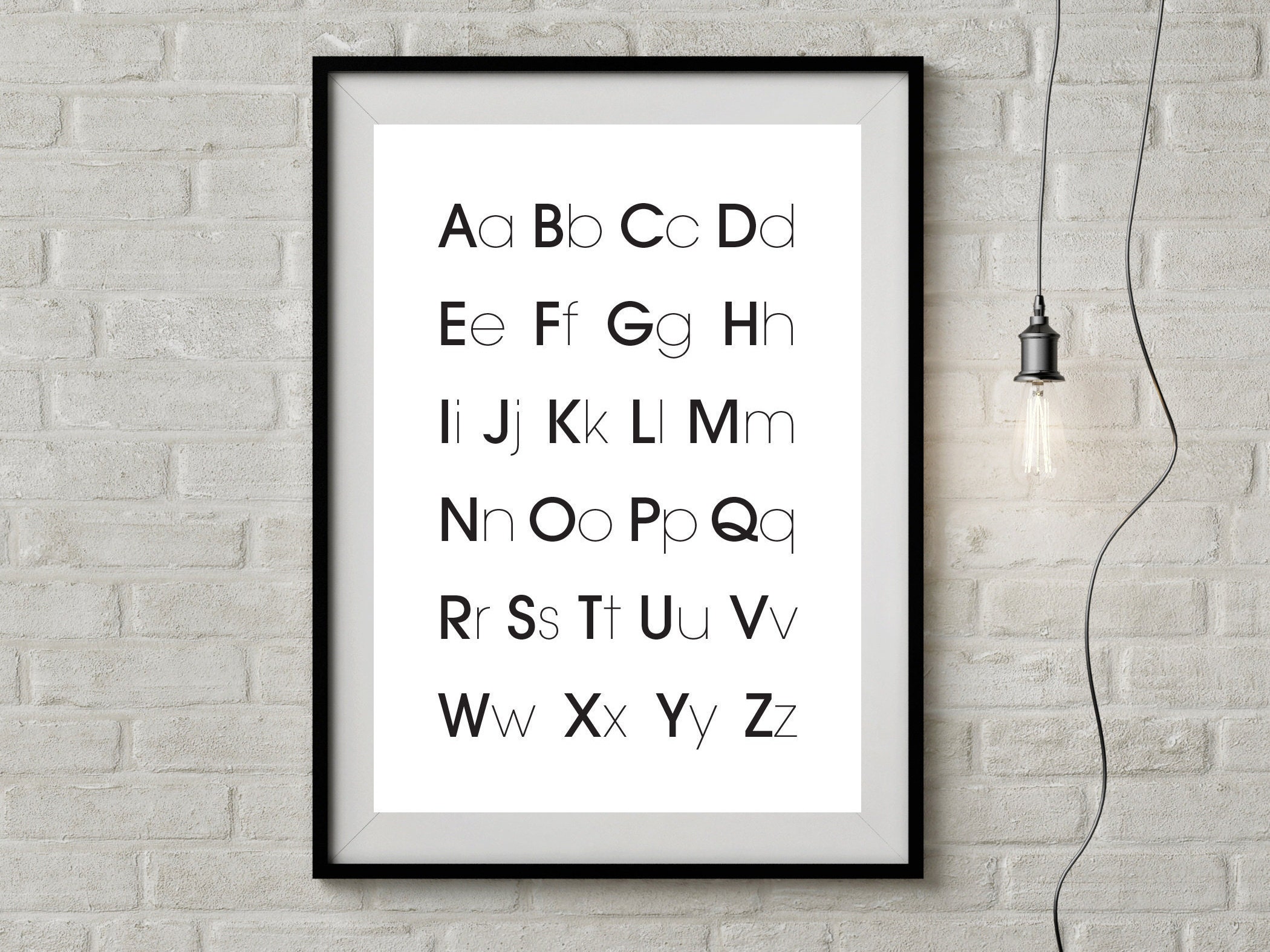 Modern Alphabet Poster Printable : Uppercase and Lowercase - Etsy Australia