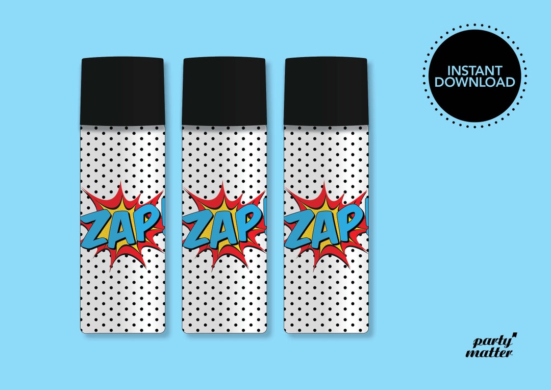 Superhero Party Silly String Can Label/web Shooter - Etsy