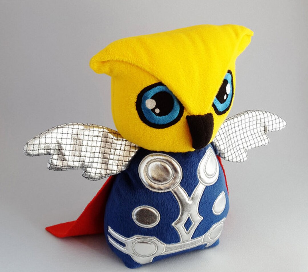 Thor Thunder God owl Character Plush Doll OOAK - Etsy
