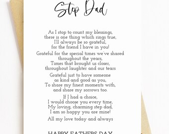 Step father card | Etsy
