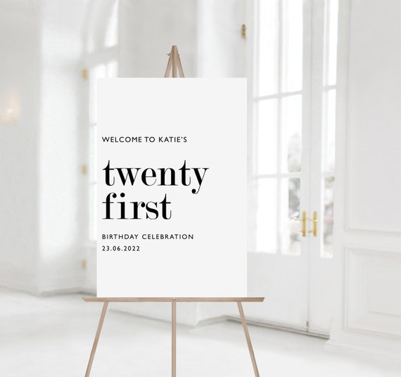 Personalised 21st Birthday Sign Welcome Sign Fully Printed - Etsy