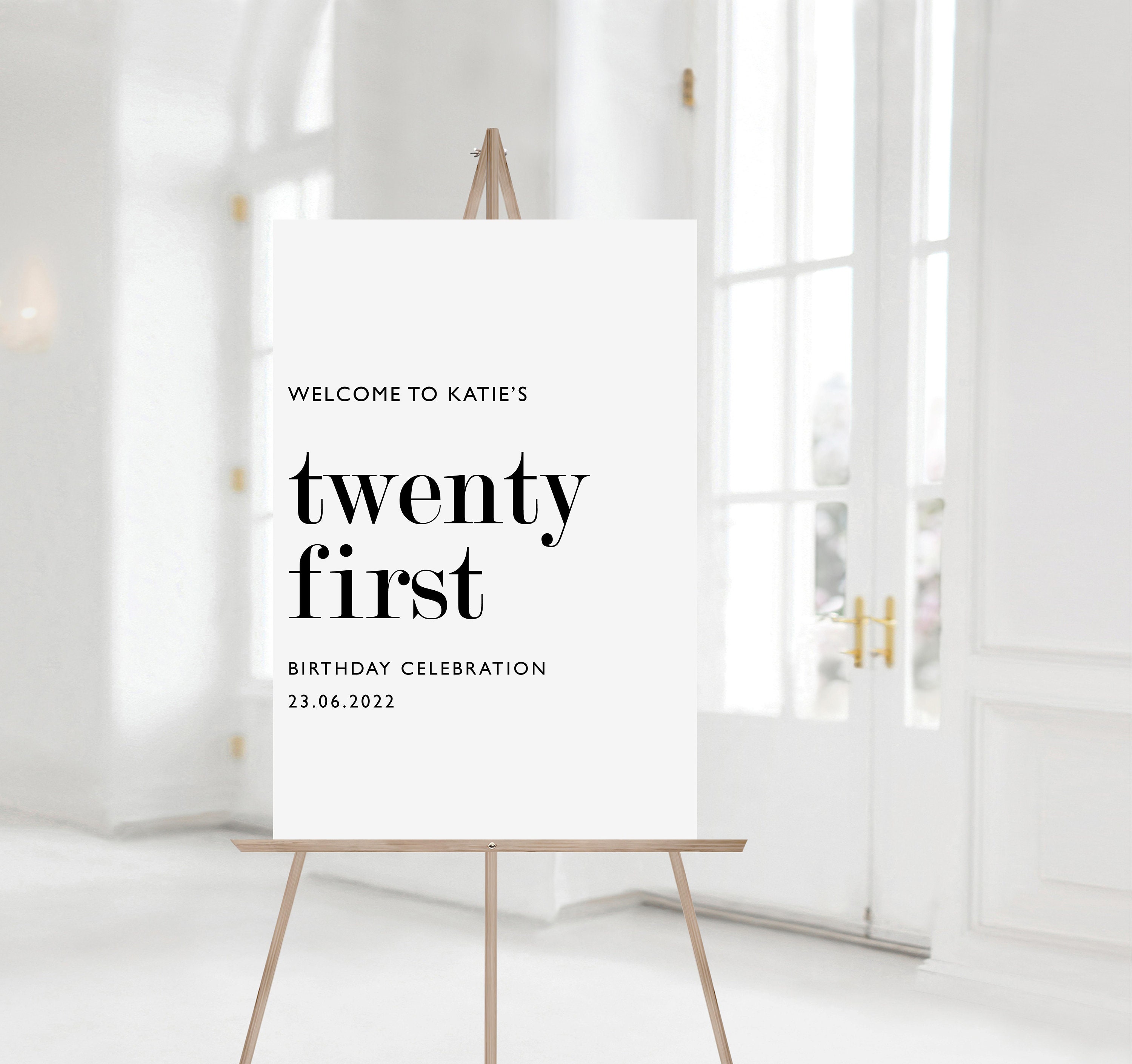 Personalised 21st Birthday Sign Welcome Sign Fully Printed - Etsy