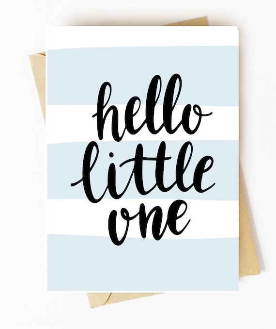 JE127 Hello Little One Baby Boy Card - Etsy