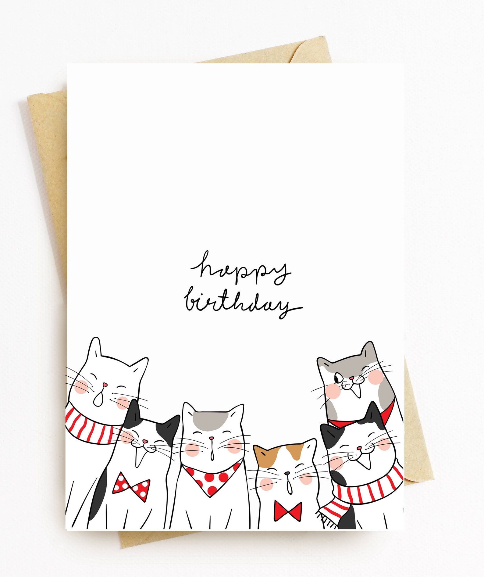 JE321 Happy Birthday Card Chats mignons - Etsy France