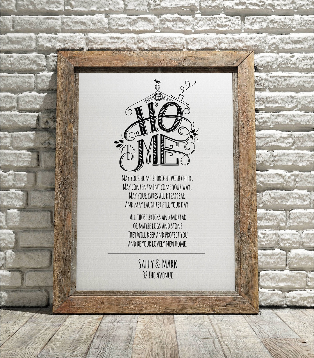 Personalised New Home Poem Gift/print FREE POSTAGE - Etsy