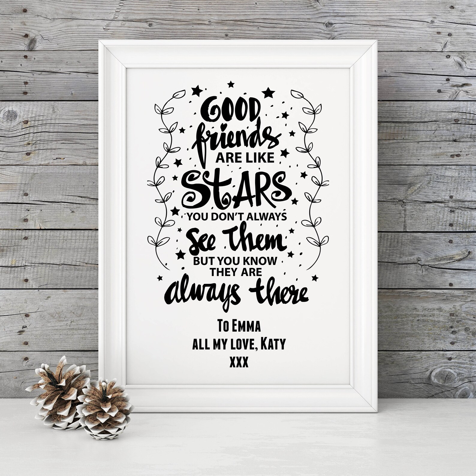 A4 or A3 Personalised Friends Print Best Friends Gift - Etsy