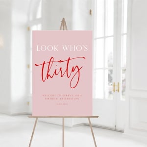Personalised 30th Birthday Sign Talk Thirty to Me Welcome Sign Fully ...