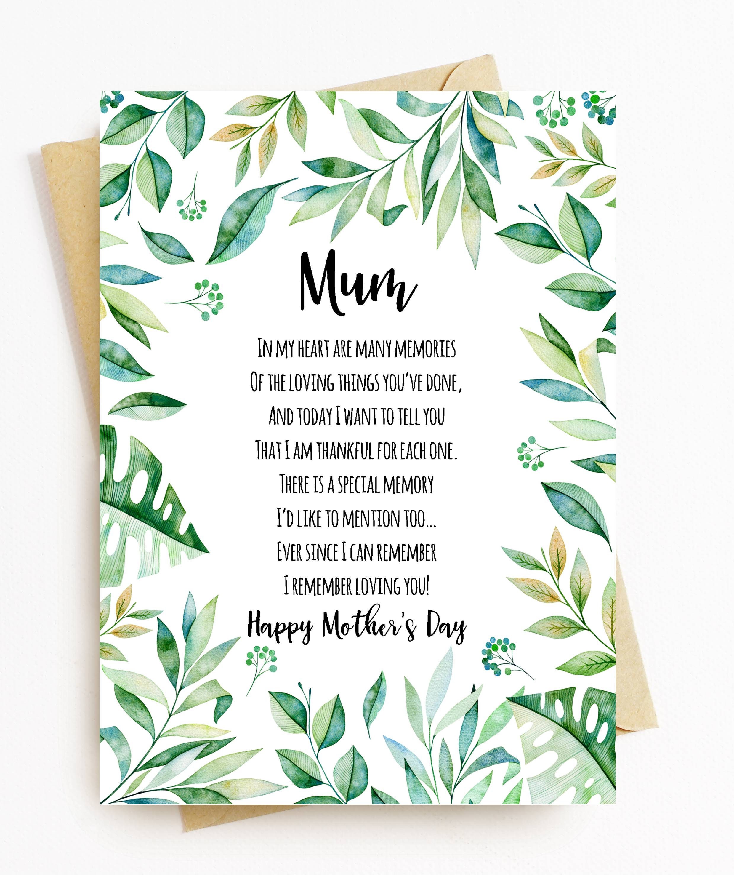 Mothers Day Cards Poems Amazon.com: 1st Mother's Day Together Poem