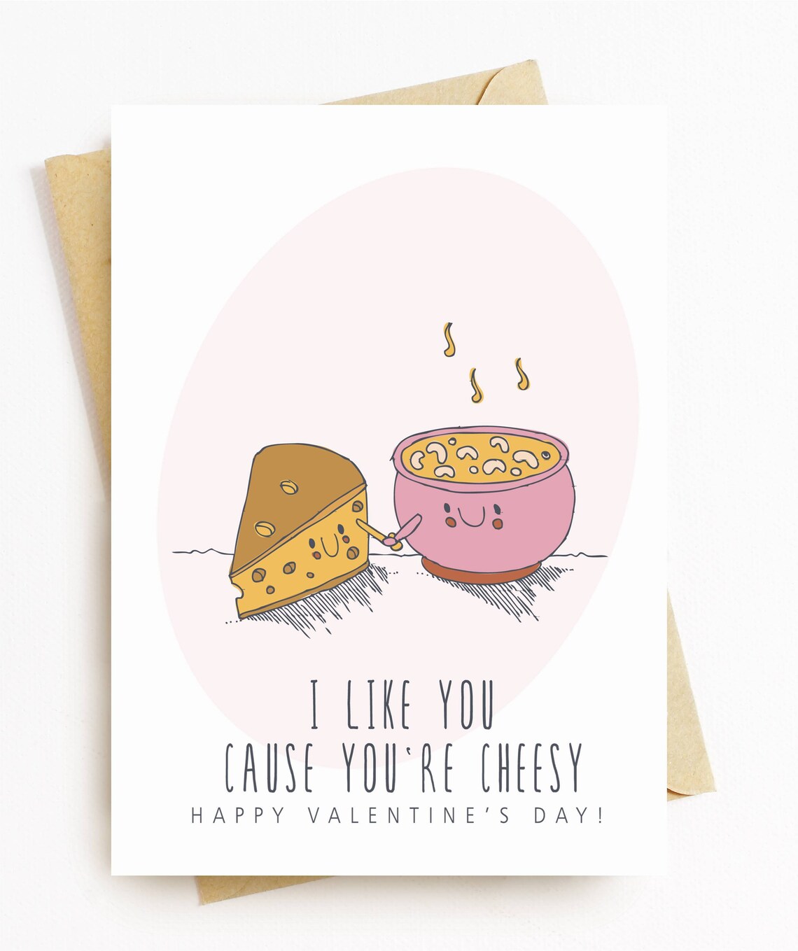 JE208 I Like You Cause You're Cheesy Valentines Card - Etsy