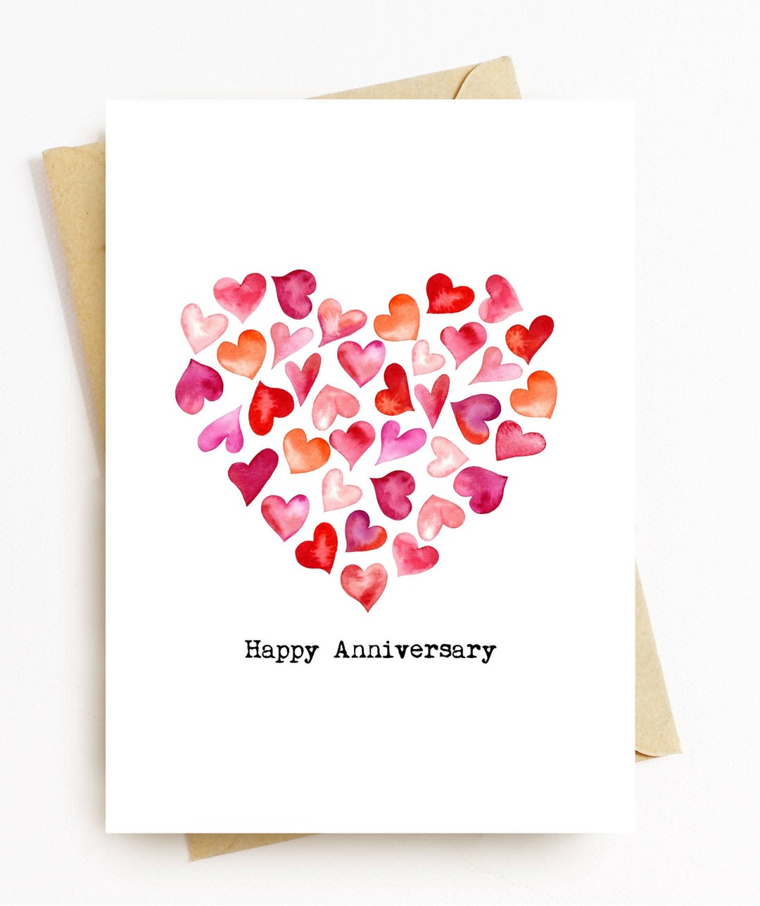 JE371 Happy Anniversary Card With Heart - Etsy