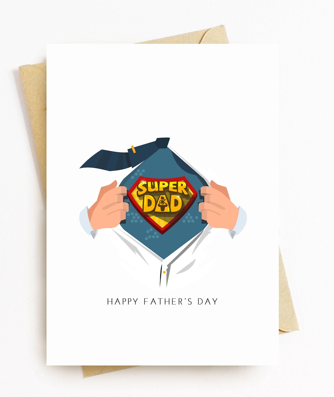 JE442 Happy Father's Day Super Dad - Etsy