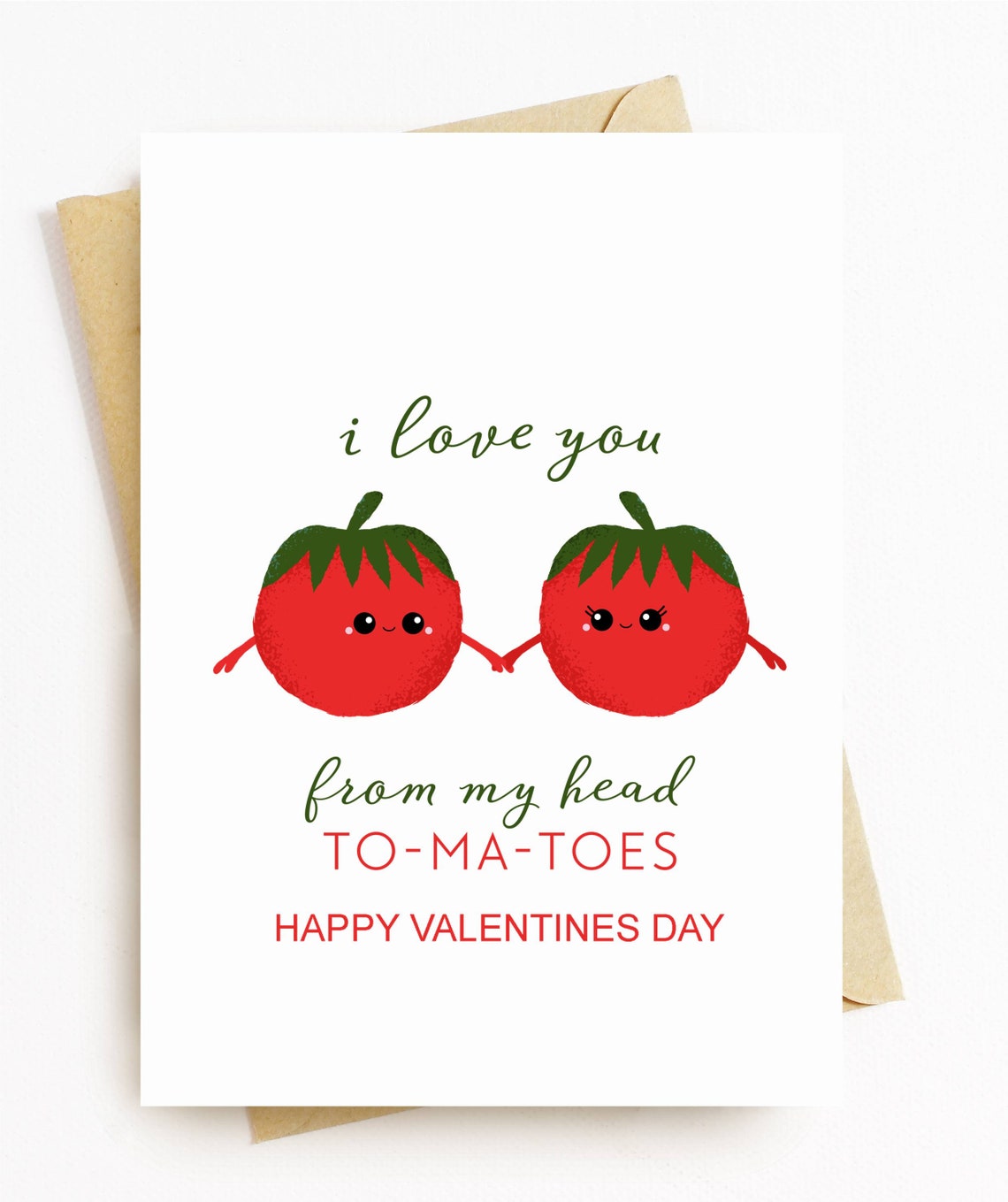 JE196 I Love You From My Head TO-MA-TOES Valentines Card - Etsy