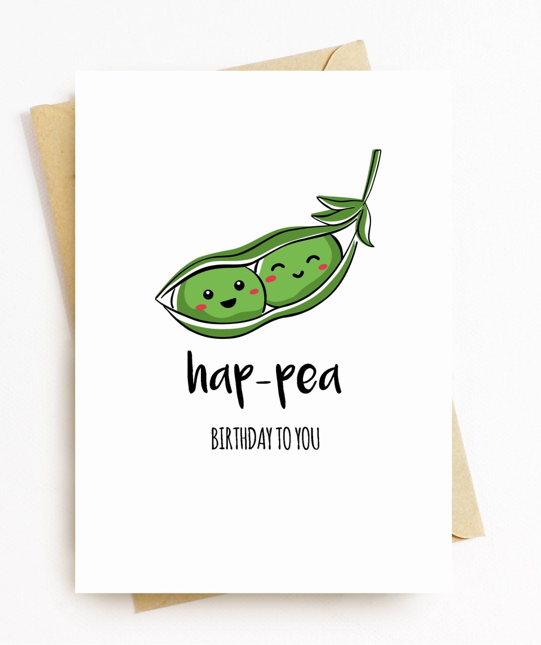 JE352 Hap-pea Birthday Card - Etsy Australia