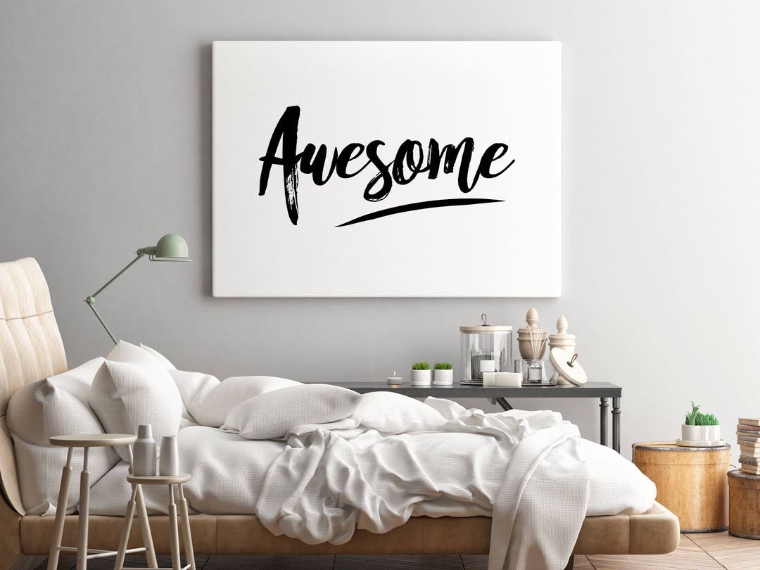 Wall Art Print 'awsome' FREE POSTAGE - Etsy UK