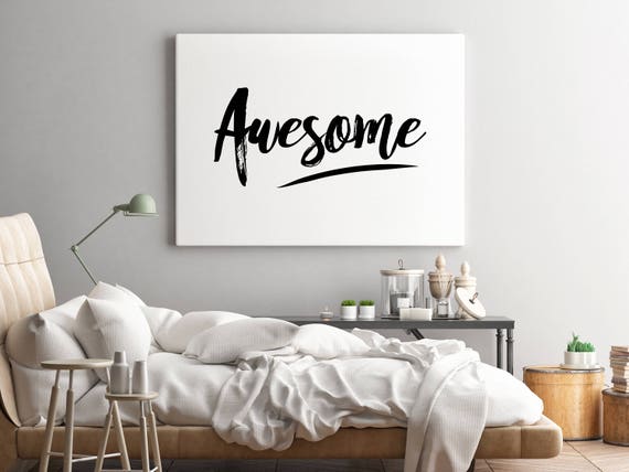 Wall Art Print 'awsome' FREE POSTAGE - Etsy UK