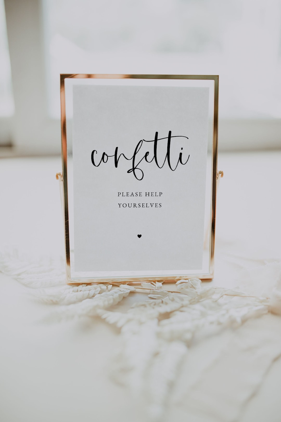 Digital Confetti Sign, Digital Printable Minimalist Table Sign for ...