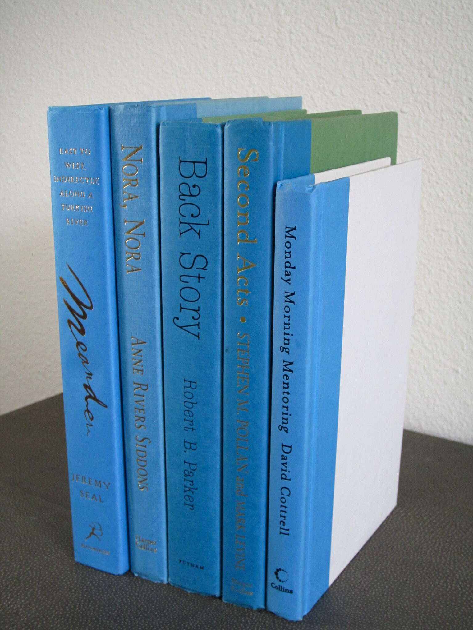 Bright Blue and Green Hardcover Books Collection - Etsy