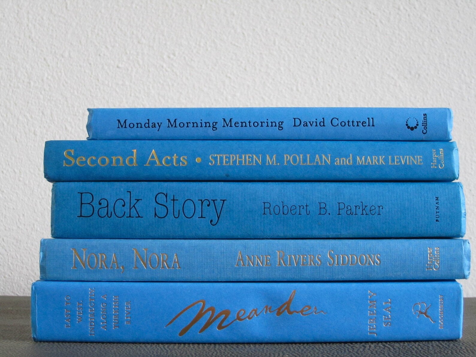 Bright Blue and Green Hardcover Books Collection - Etsy