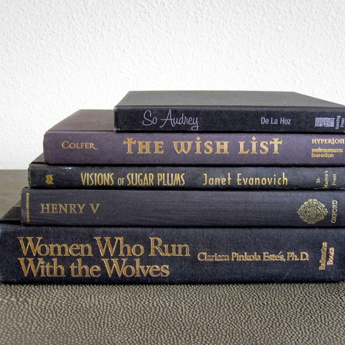 Vintage Black Book Collection. Lot Decorative Vintage Black - Etsy