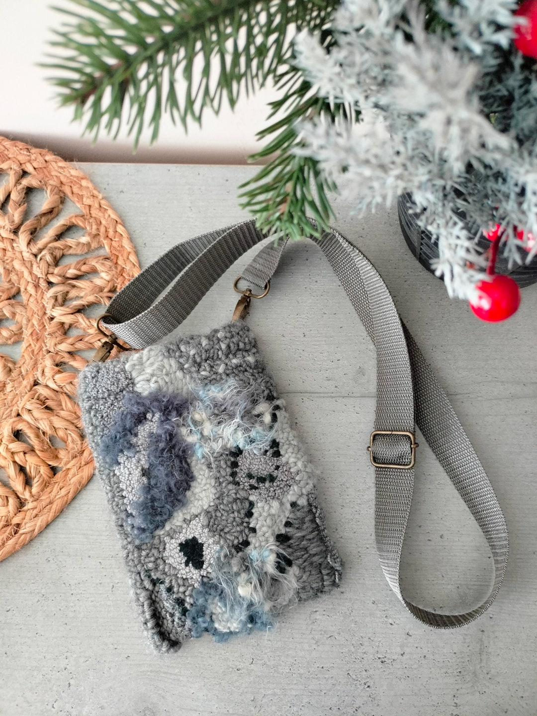 Punch Needle Phone Bag, Embroidery Cross Body Bag, Punch Phone Case ...