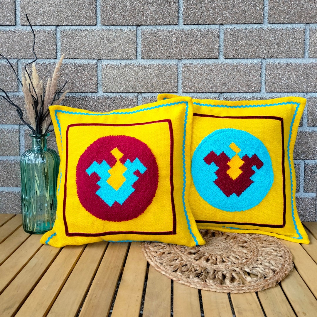 Punch Needle Pillowcase,tufted Pillow, Punch Pillow Cover, Punch Needle ...