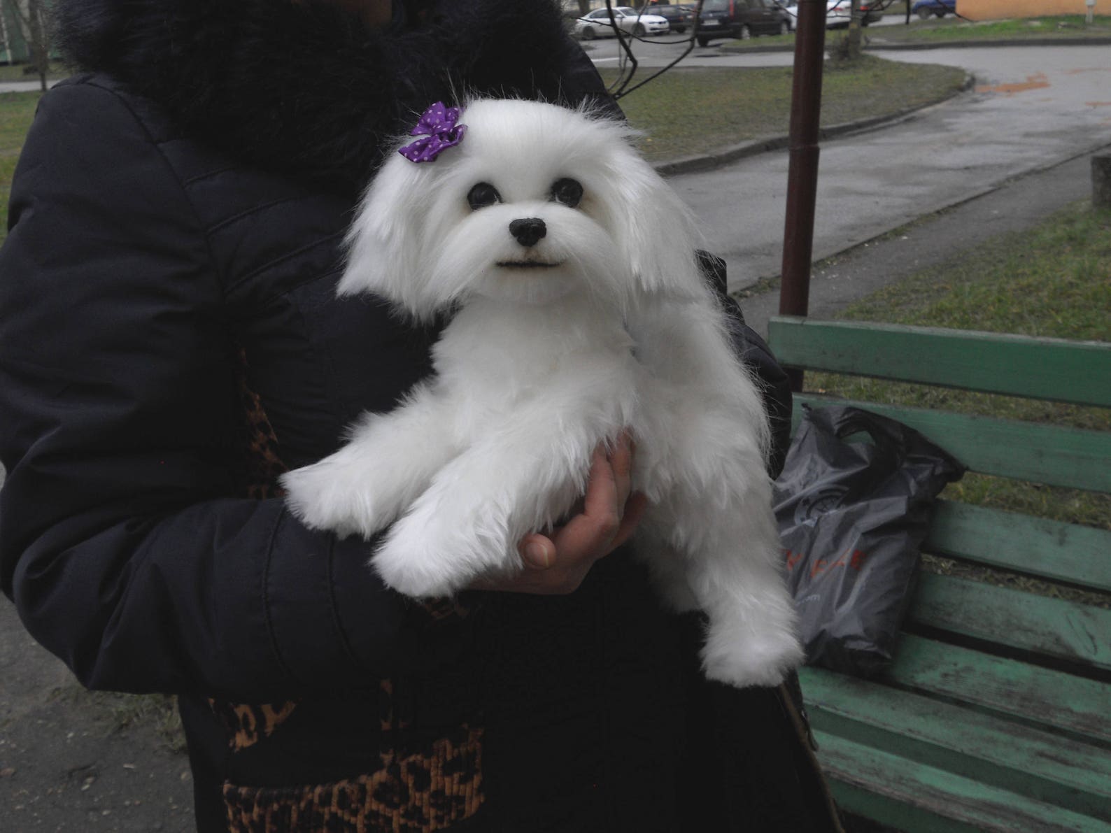A doggy is the Maltese Stuffed. Toys handmade. Toys dog OOAK. | Etsy