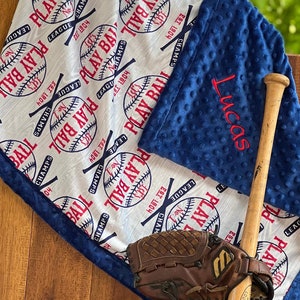 Personalized Baseball Team Blanket | Frame Style Border | Embroidery ...