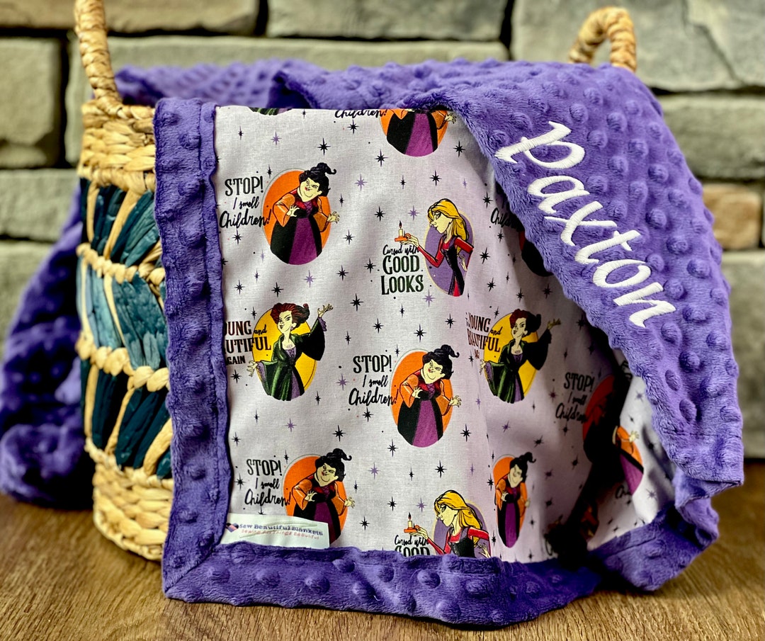 Personalized Hocus Pocus Blanket | Frame Style Border | Embroidery ...