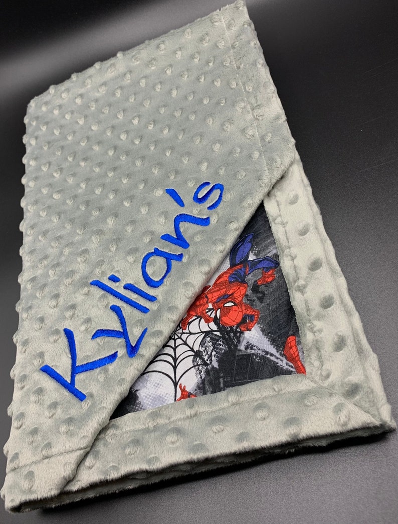 Personalized Spider-man Baby Blanket Frame Style Border | Etsy