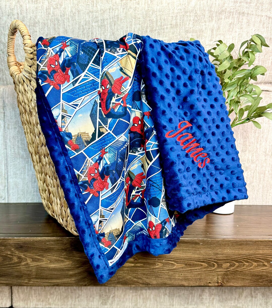 Personalized Spider-man Baby Blanket | Frame Style Border | Baby Gift ...