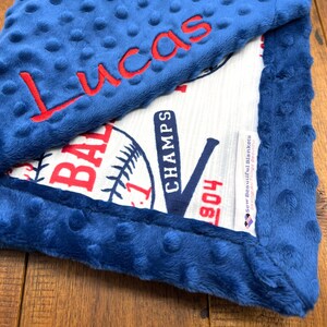Personalized Baseball Team Blanket | Frame Style Border | Embroidery ...