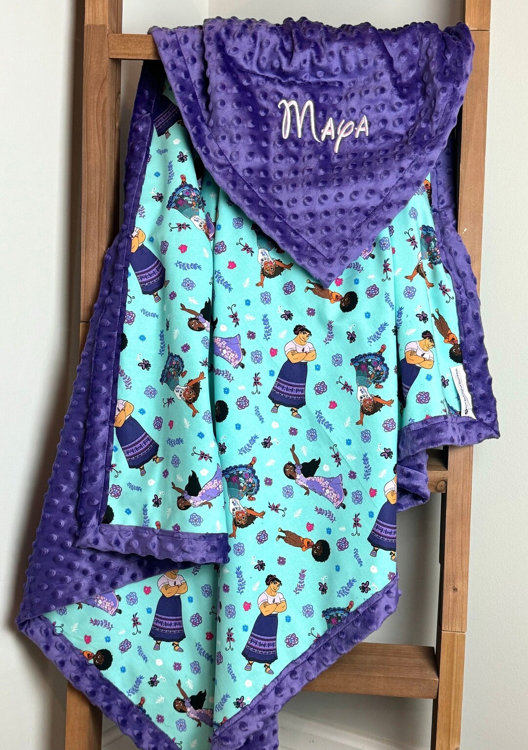 Personalized Disney Encanto Blanket | Sisters L Frame Style Border ...