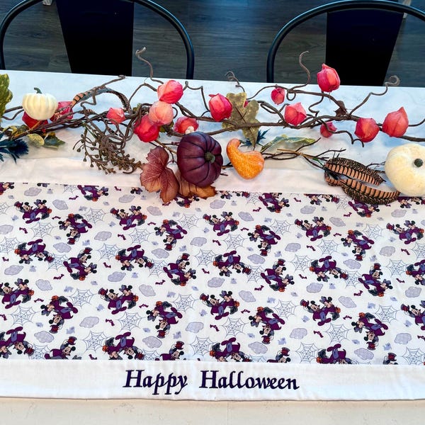 Mickey Mouse Fall Table Runner - Etsy