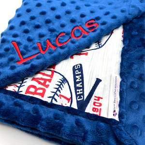 Personalized Baseball Team Blanket | Frame Style Border | Embroidery ...