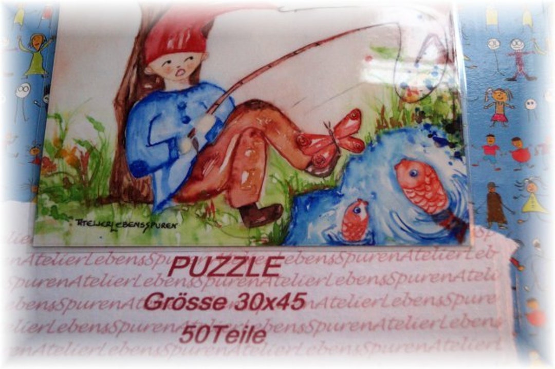 Dwarf Puzzle Print/ Watercolor - Etsy