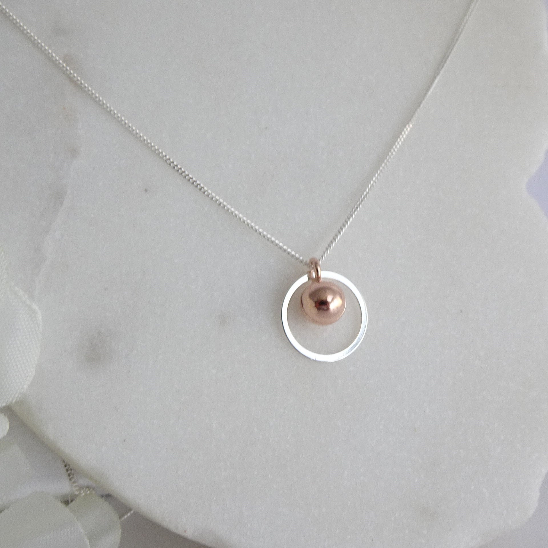 Ball Necklace. 925 Sterling Silver Necklace. | Etsy