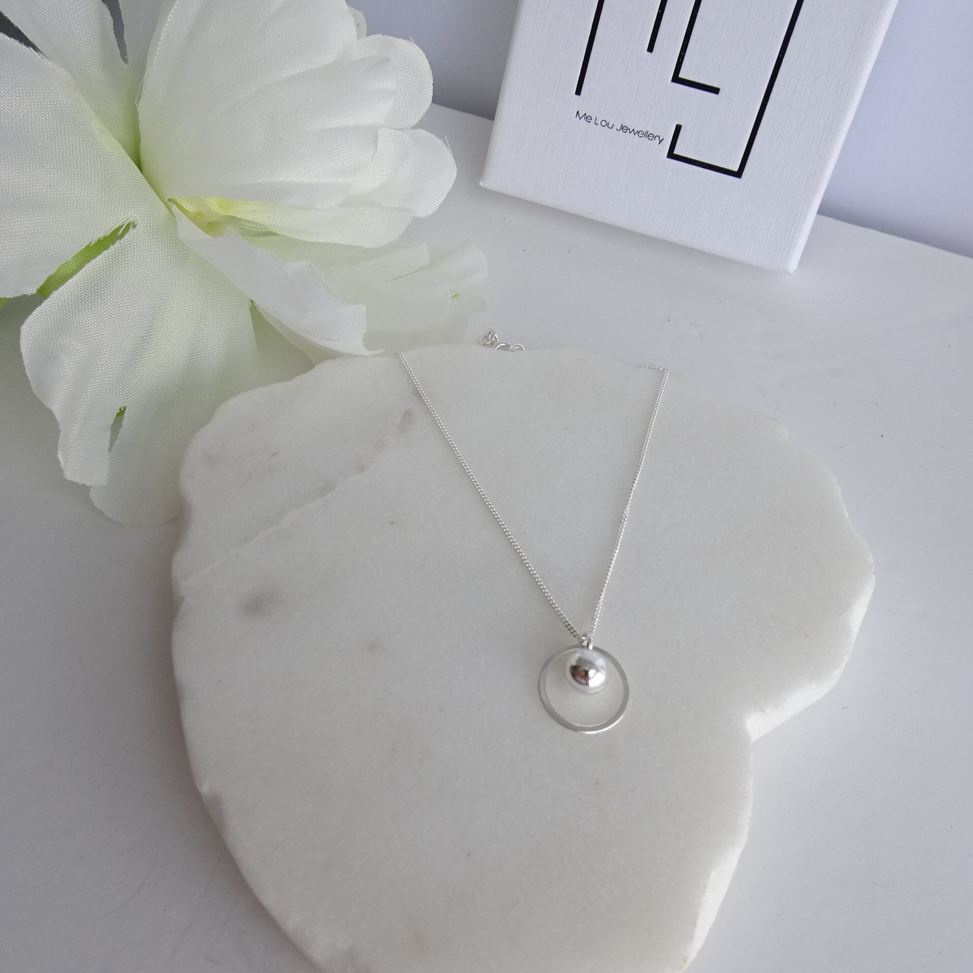 Ball Necklace. 925 Sterling Silver Necklace. | Etsy