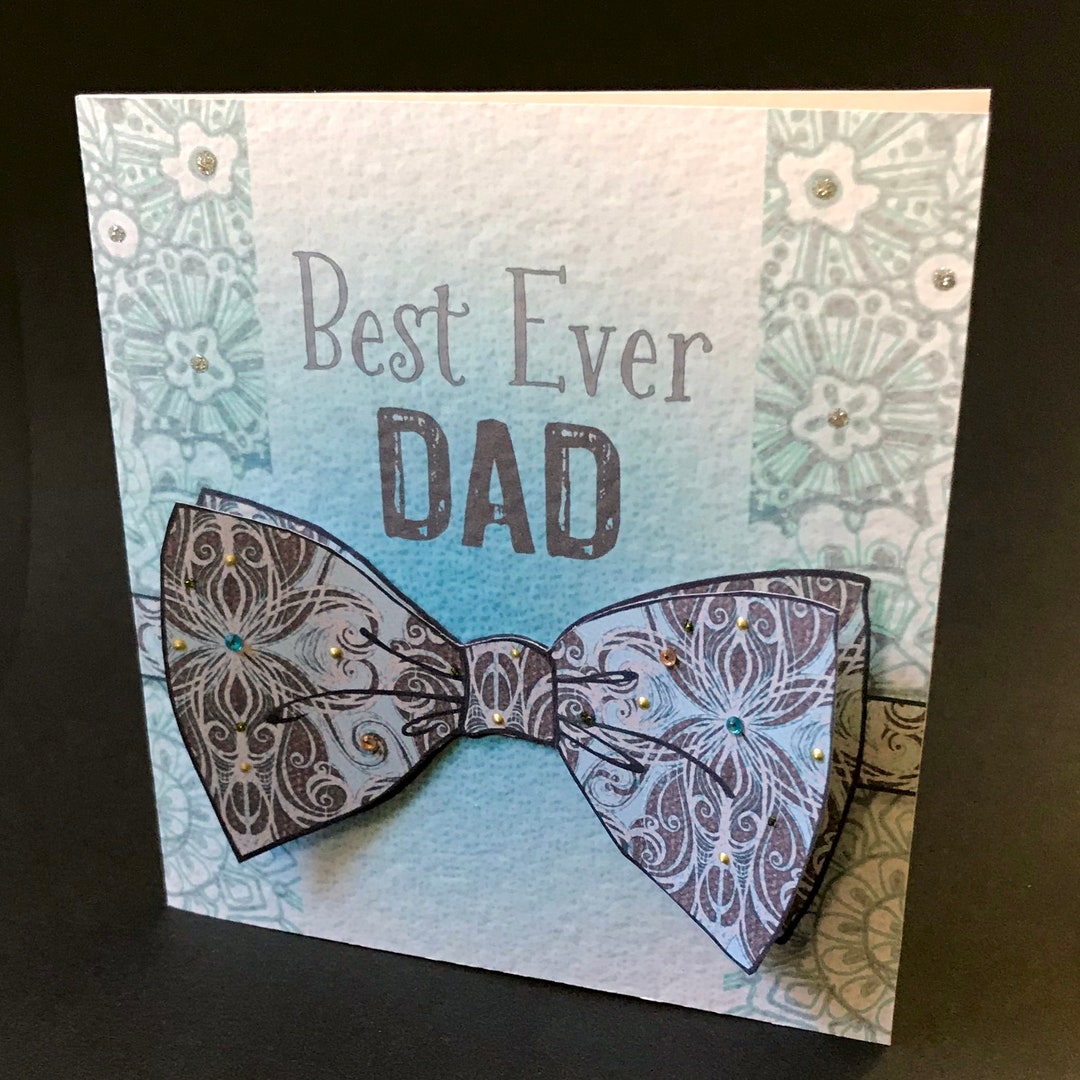 Best Ever Dad Unique Boutique Hand-embellished Bow-tie - Etsy