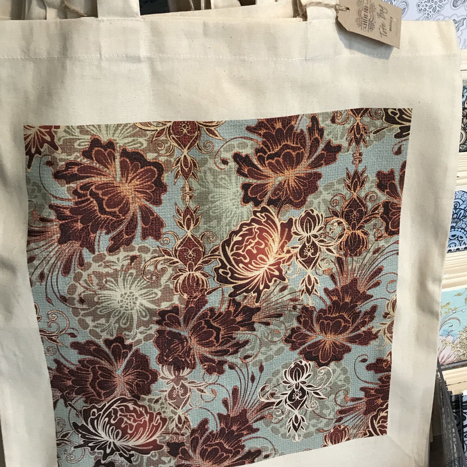 Modesty Tote Bag and Matching Hand-embellished Greetings Card - Etsy