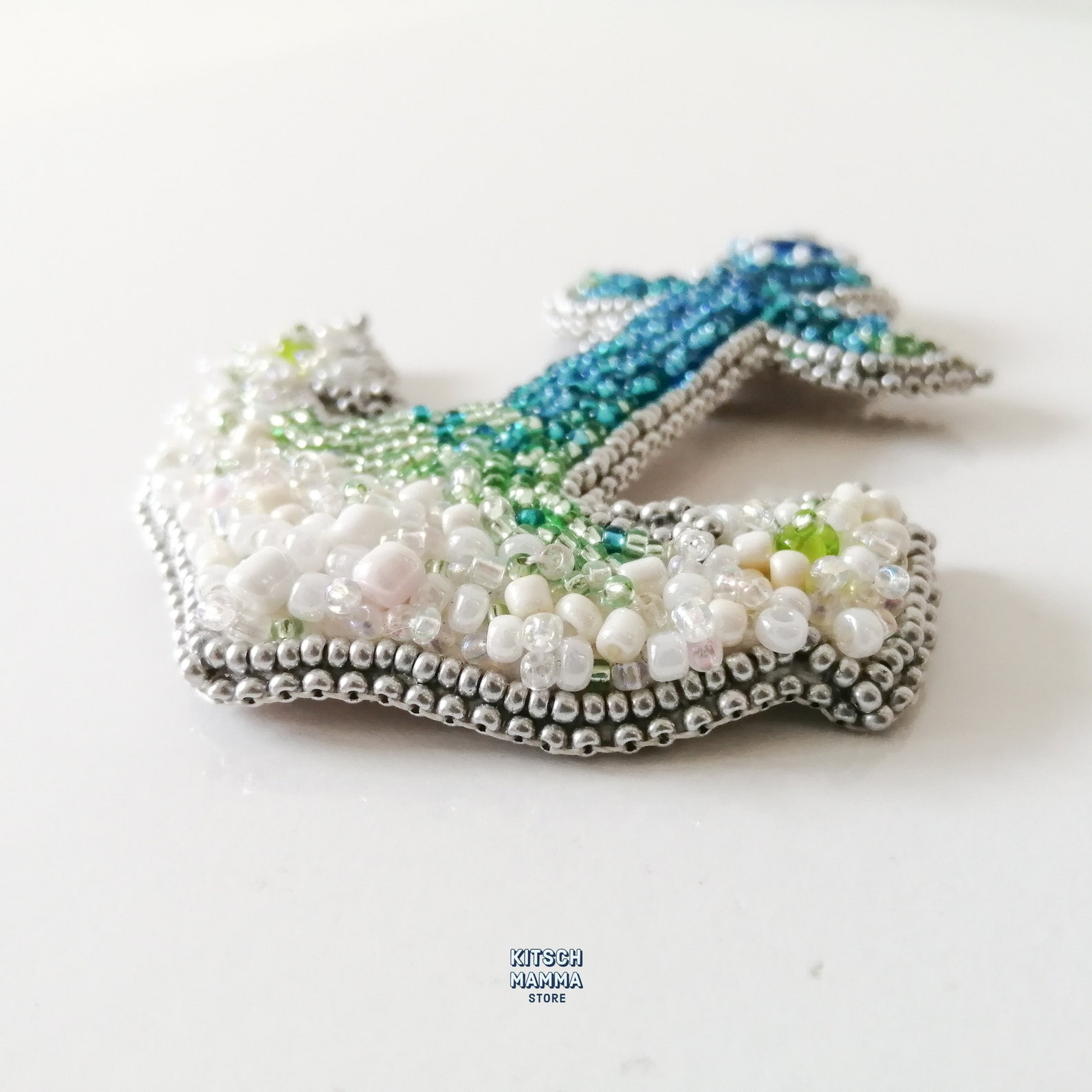 Handmade Anchor Beadwork, Seed Bead Embroidery, Beadwork Brooch, Evil ...