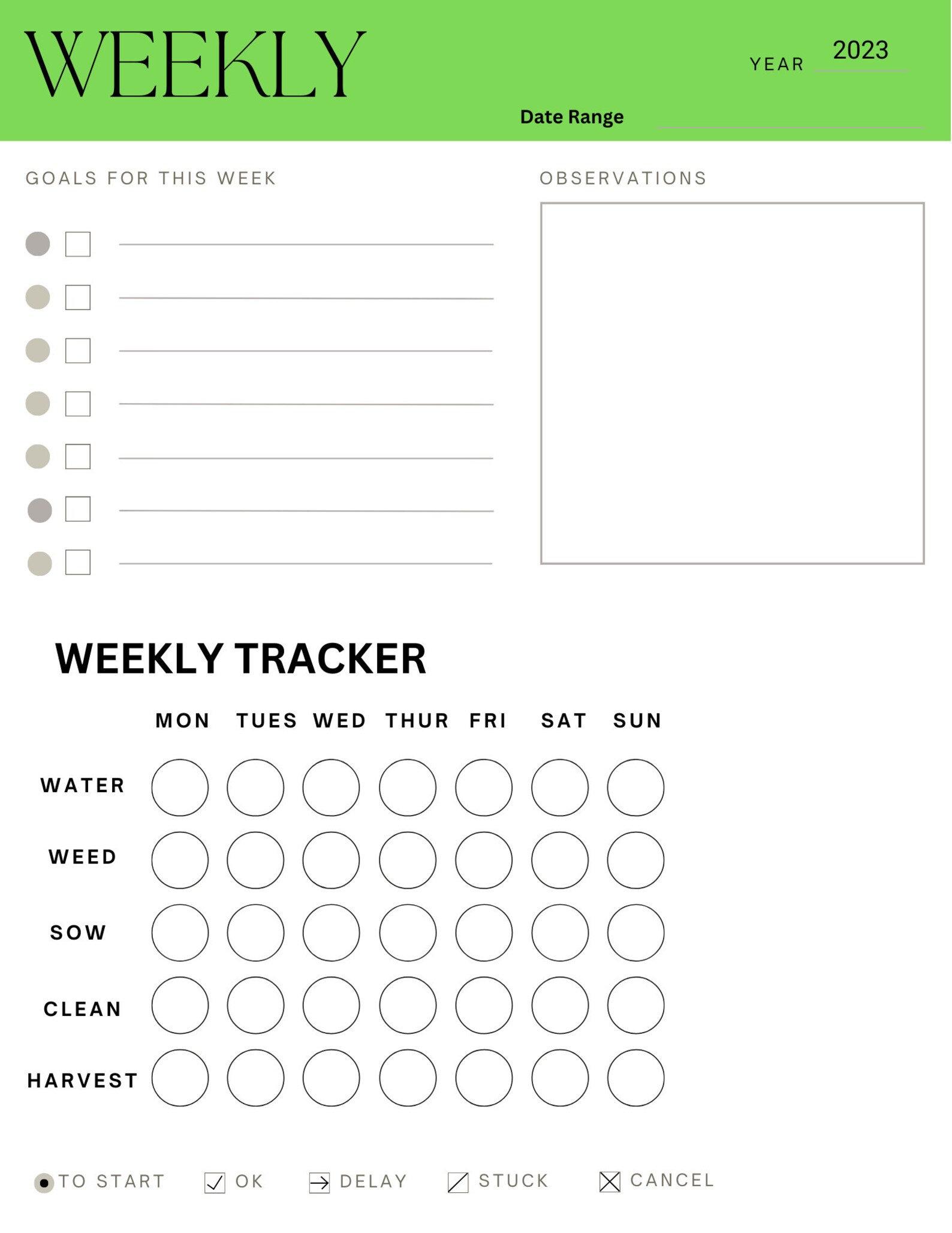 Printable Garden Planner 2023 Gardening Tips Calendar - Etsy