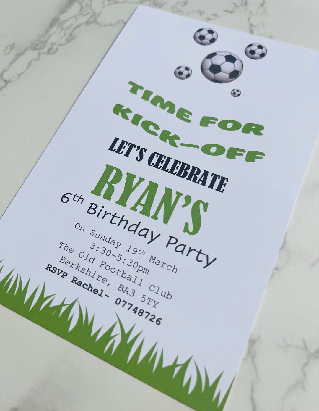 Personalised Football Children's Party Invitations Party - Etsy